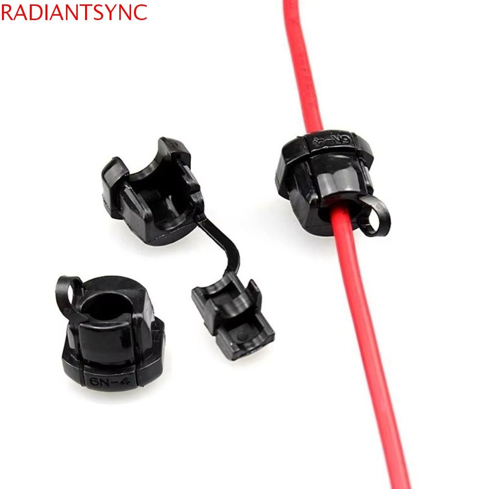 RADIANTSYNC 100 ชิ้นป้องกันสายไฟ,สายรัด Clamp Self-locking ไนลอนสายไฟหัวเข็มขัด,พลาสติกทนทานสวม ...