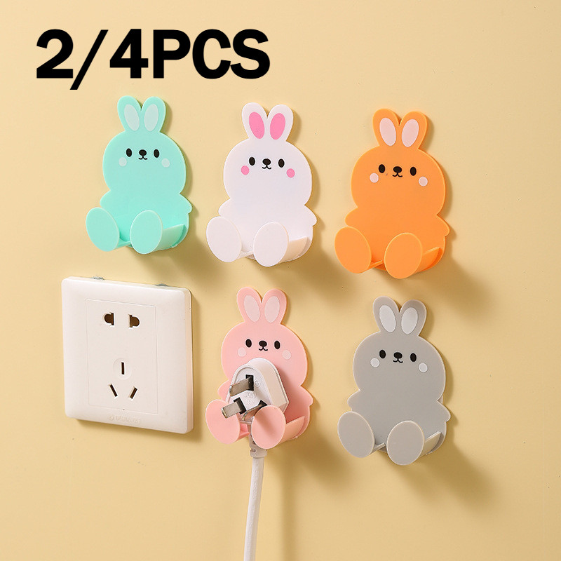 2/4PCS Multi-Functional Socket Hook สายไฟติดผนังห้องครัวไม่มีการเจาะ ...
