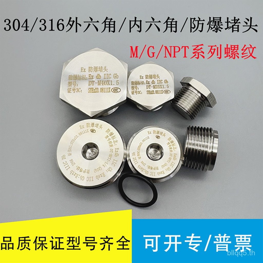 ปลั๊กป้องกันการระเบิดสแตนเลส 304/316 ปลั๊กเกลียวป้องกันการระเบิด ปลั๊กเกลียวภายใน ปลั๊กเกลียว ...