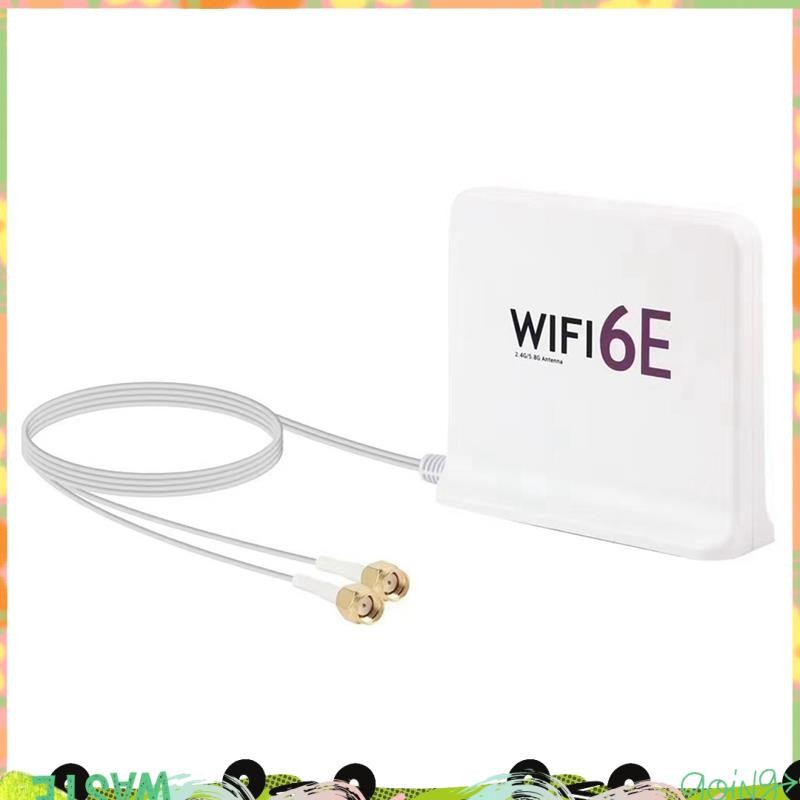 Super แบบพกพา 2.4G/5G/6G WiFi 6E เสาอากาศพร้อมสายเสาอากาศไร้สายในร่มด้านล่างแม่เหล็กสําหรับการ์ด ...