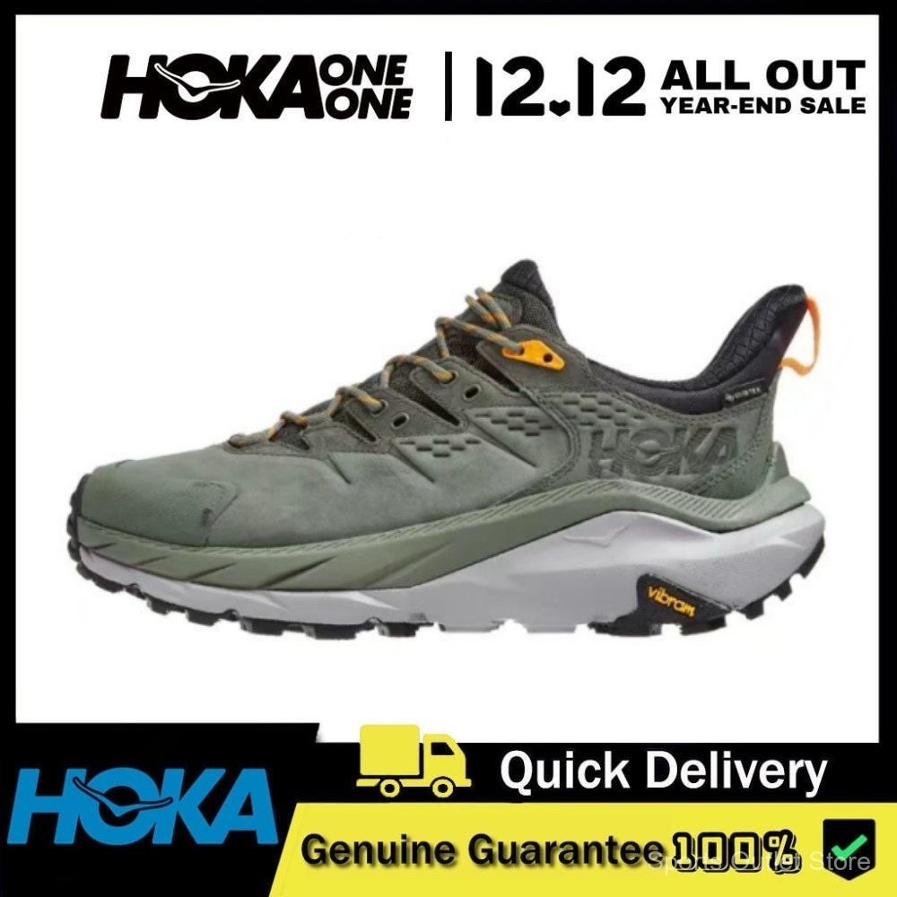 [ของแท้ 100%]HOKA One Kaha 2 Low GTX สีเขียวมะกอก 1123190 รองเท้าผ้าใบแบบต่ำ TRYL รุ่นใหม่ปี ...