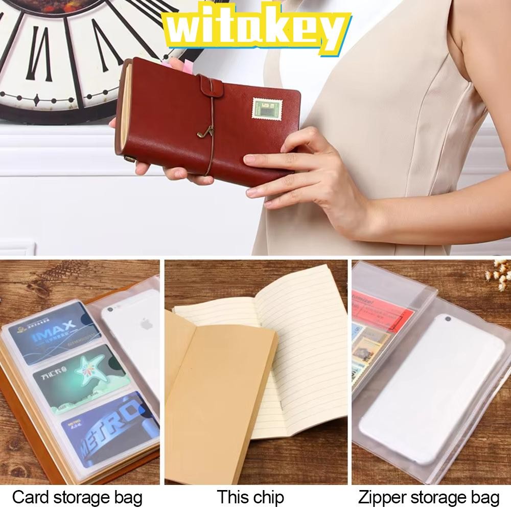 WITAKEY ปกโน๊ตบุ๊คแบบหลวม, บัญชีแยกประเภทมือแบบพกพามัลติฟังก์ชั่น, อุปกรณ์เครื่องเขียน Journal ...