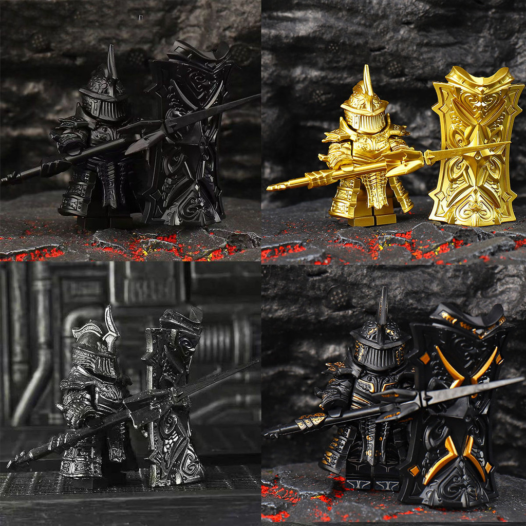 ของเล่นเด็ก Demons Soul Tower Knight Silver Giant ประกอบบล็อกตัวต่อ ...