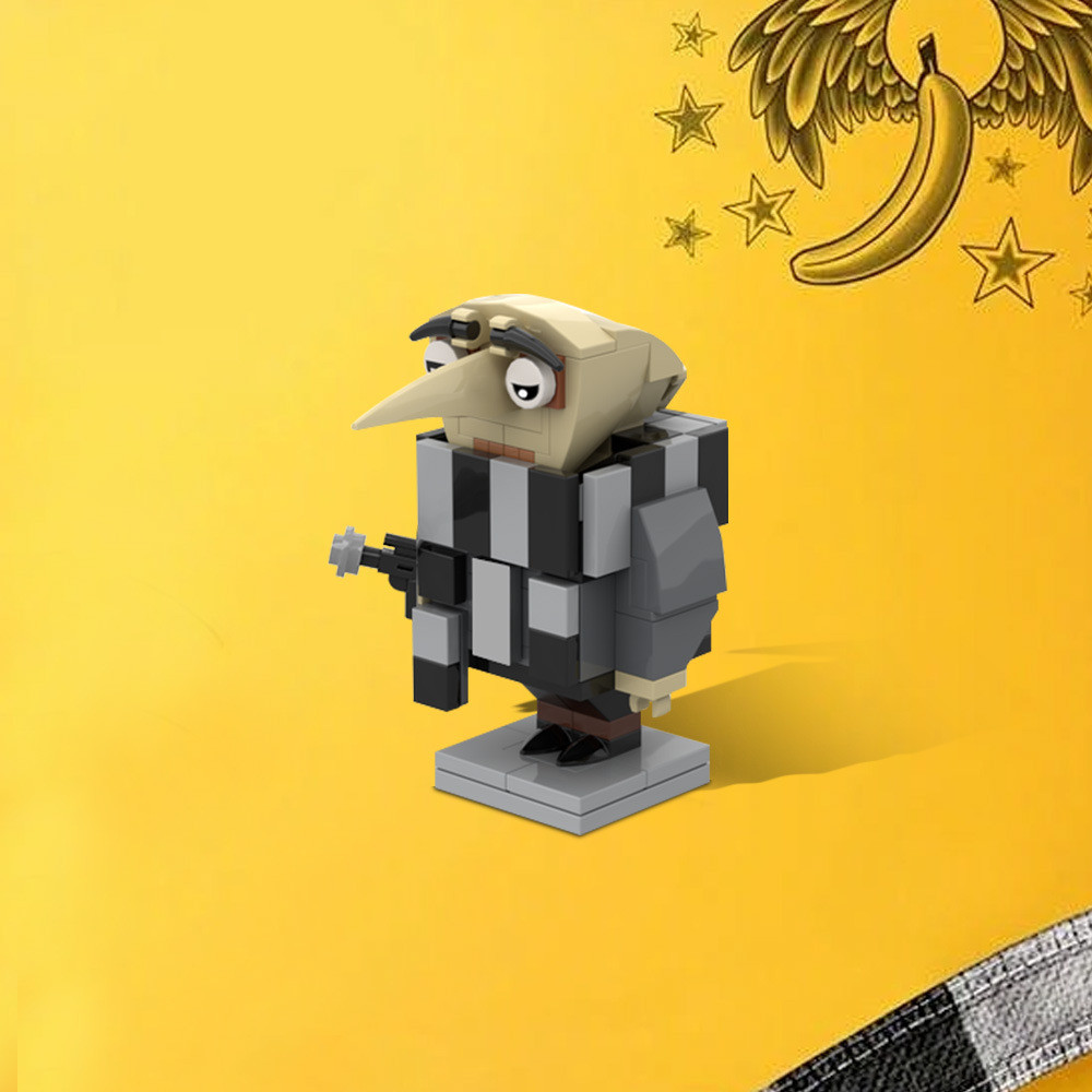 MOC Little Yellow Person Gruwu Despicable Me Simba Head Building Block ...