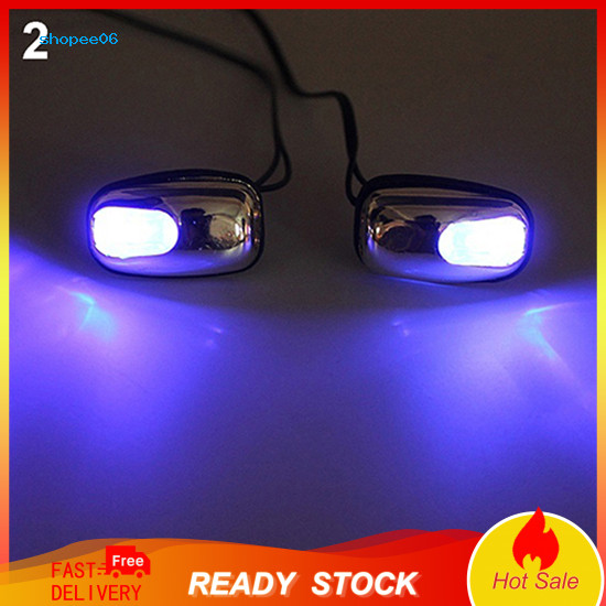 SETN 1 คู่ไฟ LED อัตโนมัติกระจกกระจก Jet หัวฉีดสเปรย์ Wiper เครื่องซักผ้าโคมไฟ | Shopee Thailand