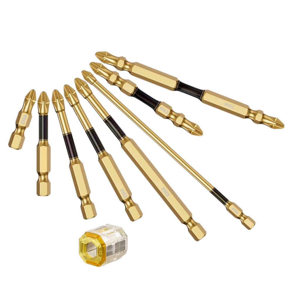 【BLOOMY】Premium 9PCS PH2 Magnetic Drill Bit Set with Magnetizer for ...