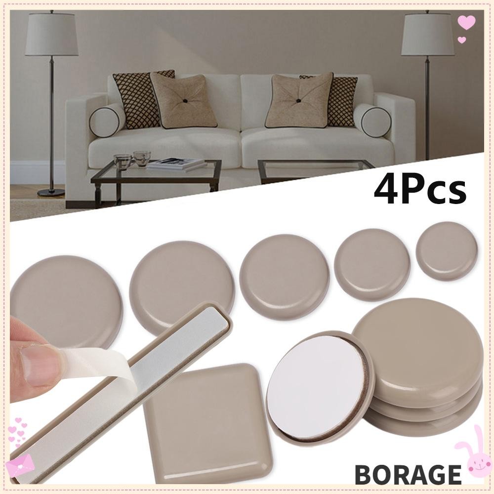 BORAG 4 ชิ้น Slip Mat Soft Home Easy Move เก้าอี้กันชนอุปกรณ์โต๊ะโซฟา Anti Noisy | Shopee Thailand
