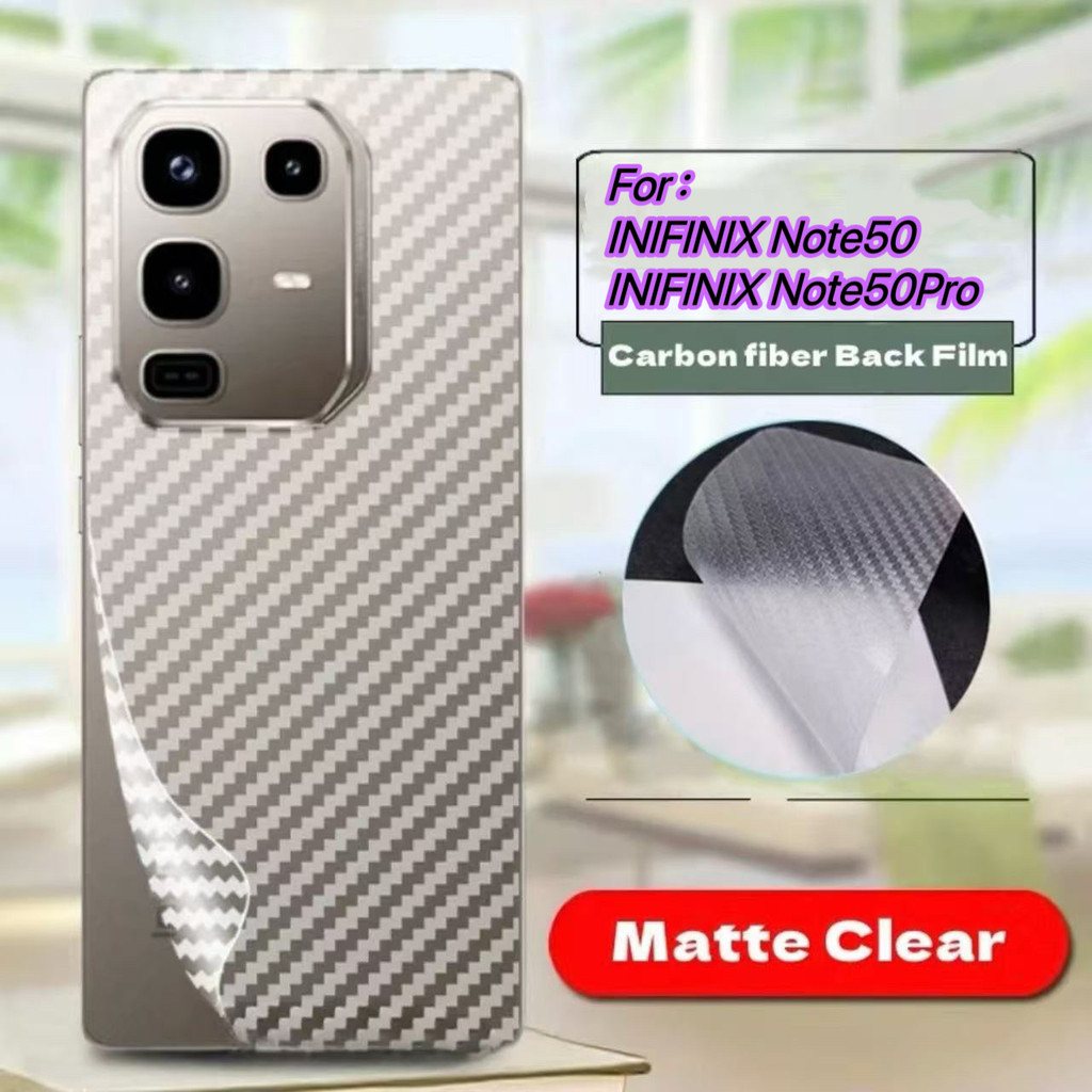 พร้อมส่ง ฟิล์มกันรอยหลัง สำหรับ infinix Note50/Note50Pro ฟิล์มกันรอยคาร์บอนไฟเบอร์แบบด้าน ลายเคฟ ...