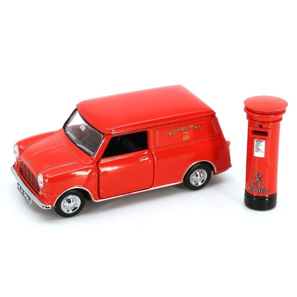 [925HOT] Tiny Micro Shadow 1:50 Morris Mini Van Royal Mail พร้อมกล่องจดหมาย โมเดลรถโลหะขนาดเล็ก ...