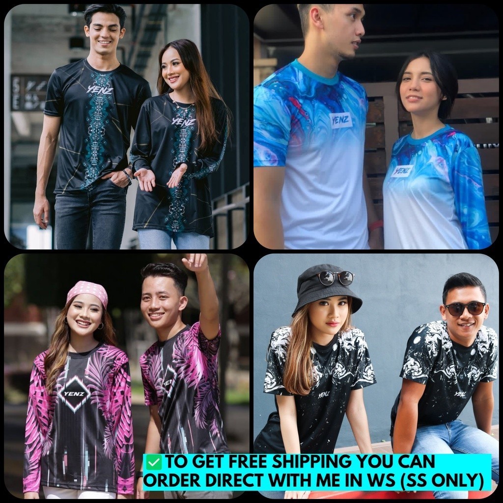 2025 READY STOCK เสื้อยืด BAJU COUPLE YENZ EXCLUSIVE SHORT AND LONG SLEEVE (ชุด FAMILY SET ...