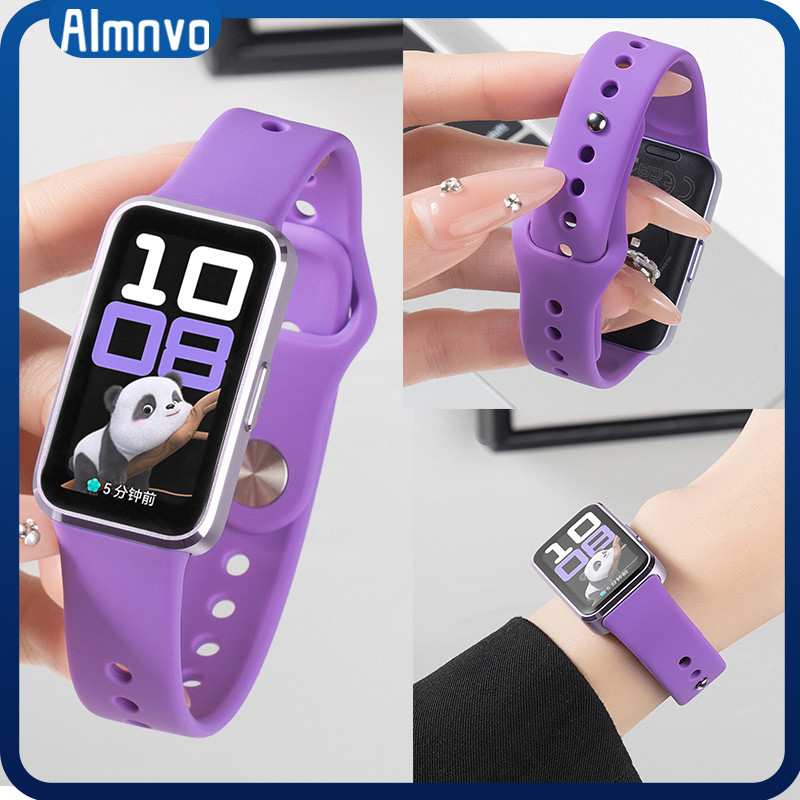 สายซิลิโคนอ่อนกีฬา for Huawei Band 10 9 8 NFC สายรัดข้อมือแทนยาง แบนด์ ...