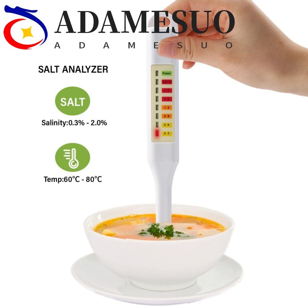 ADAMESUO เครื่องวัดความเค็มปากกา LED 0.3%-2.0% เกลือเมตรอาหารเครื่องวัดความเค็มเครื่องวัดความ ...