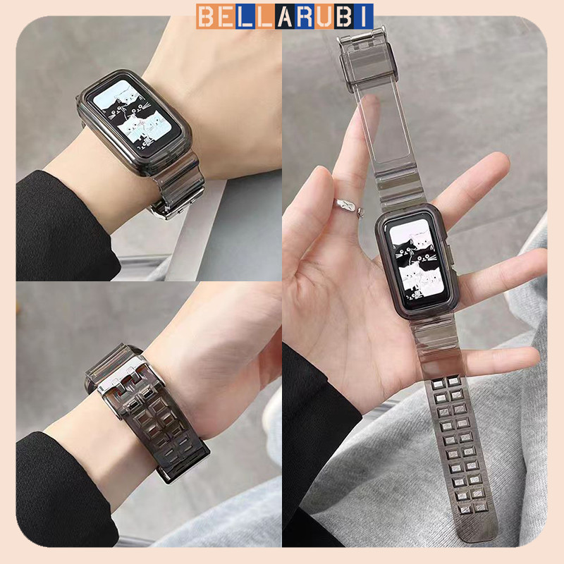 สายรัดกรณีนุ่ม for Huawei Band 10 9 8 แถบเปลี่ยนนุ่ม TPU ปกป้องกันหน้า ...