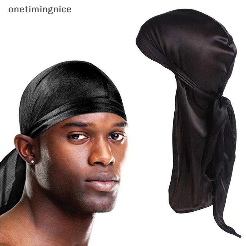 Onetimingnice Silk Durag Turban Hat Wigs Biker Headwear เครื่องประดับผม ...