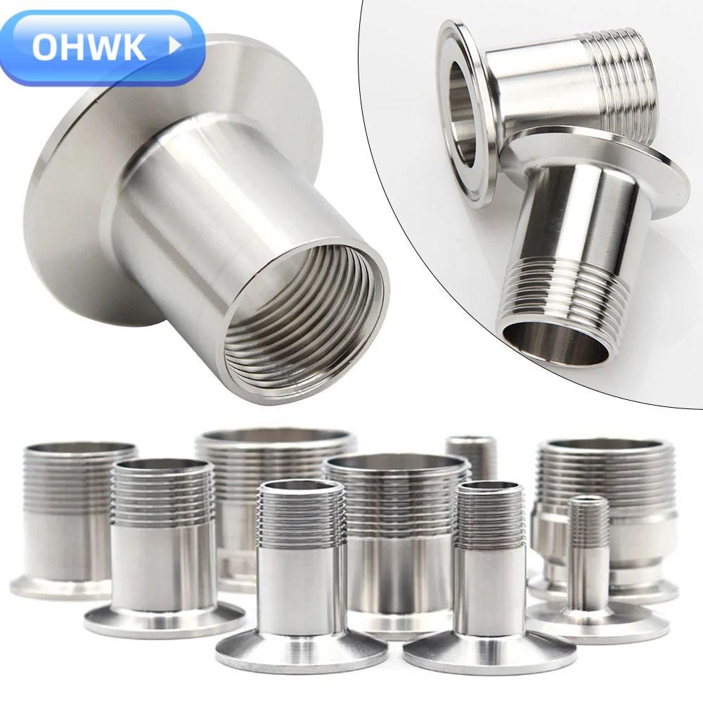 OHWK 1 ชิ้น Tri Clamp, DN15-DN40 1/4 "3/8" 1/2 "3/4" 1" ข้อต่อท่อ, BSPT ...