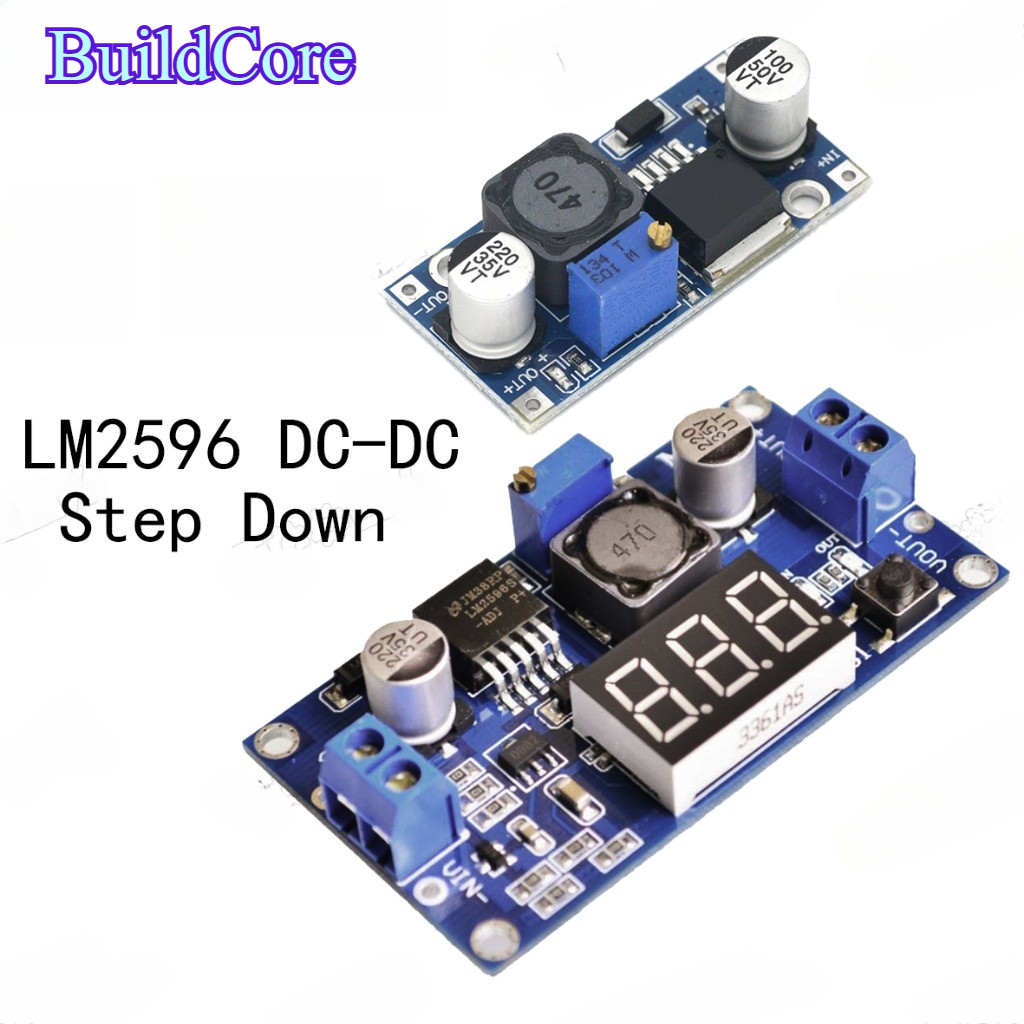 LM2596 DC-DC Adjustable Buck Converter step down ตัวควบคุมแรงดันไฟฟ้า แบบปรับได้ พร้อมโวลต์ ...
