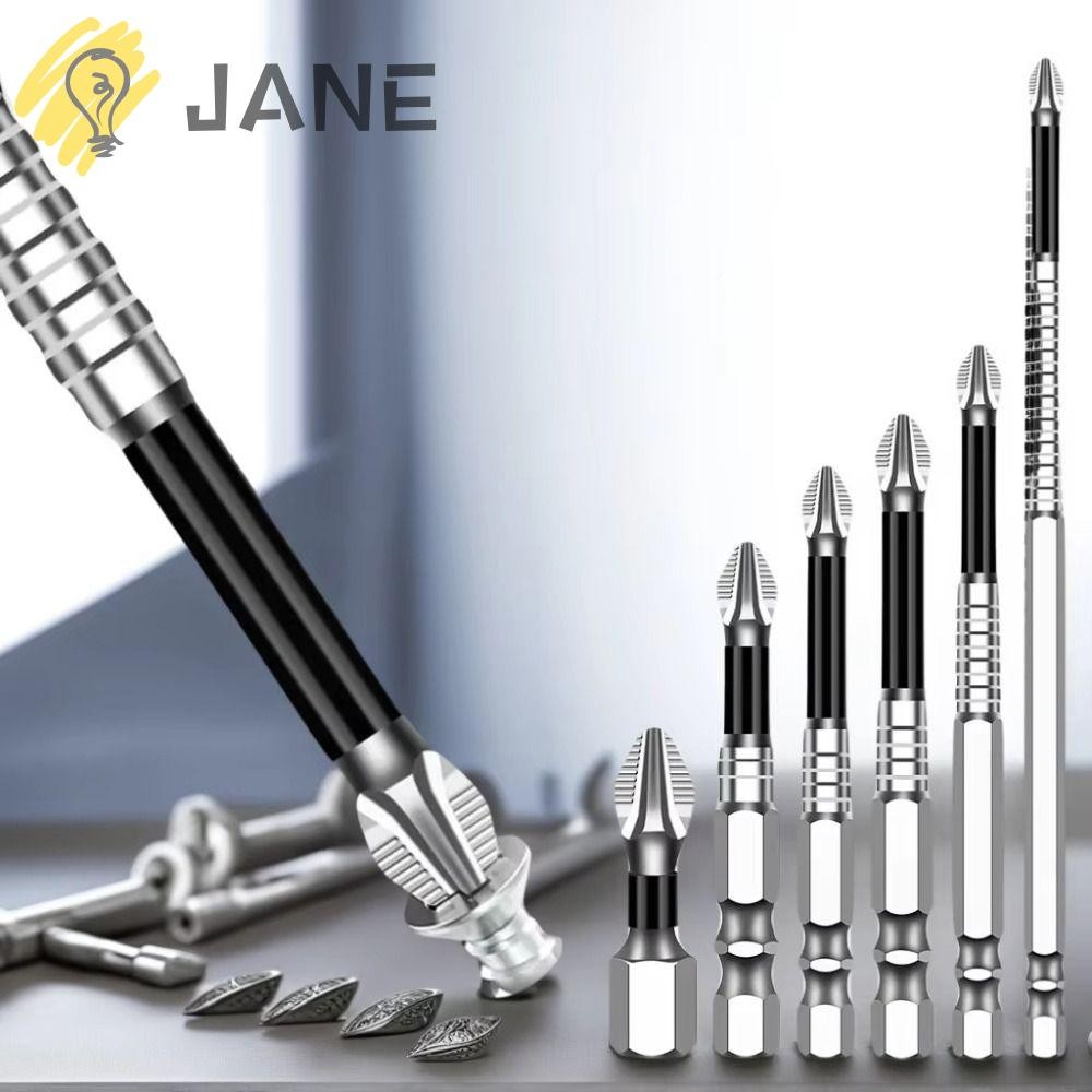 JANE Driver Bit, Strong Magnetic K5 Non-slip Impact Phillips ไขควงบิต,แบบพกพา S2 โลหะผสมทนต่อแรง ...