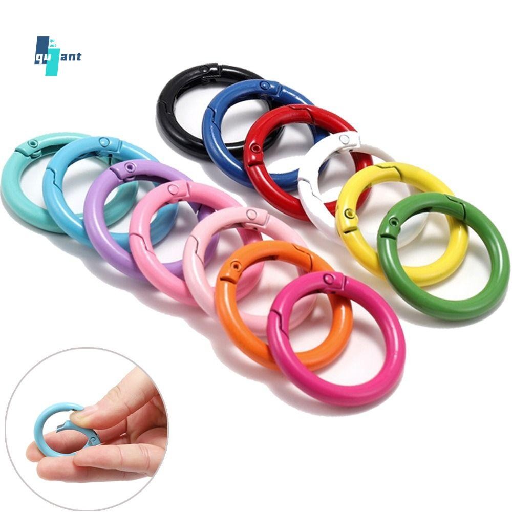 QUANTUMSKY 5 ชิ้น O แหวนพวงกุญแจคลิป, 25 มม.ที่มีสีสัน Openable รอบ Carabiner, วัสดุอุปกรณ์ทนทาน ...