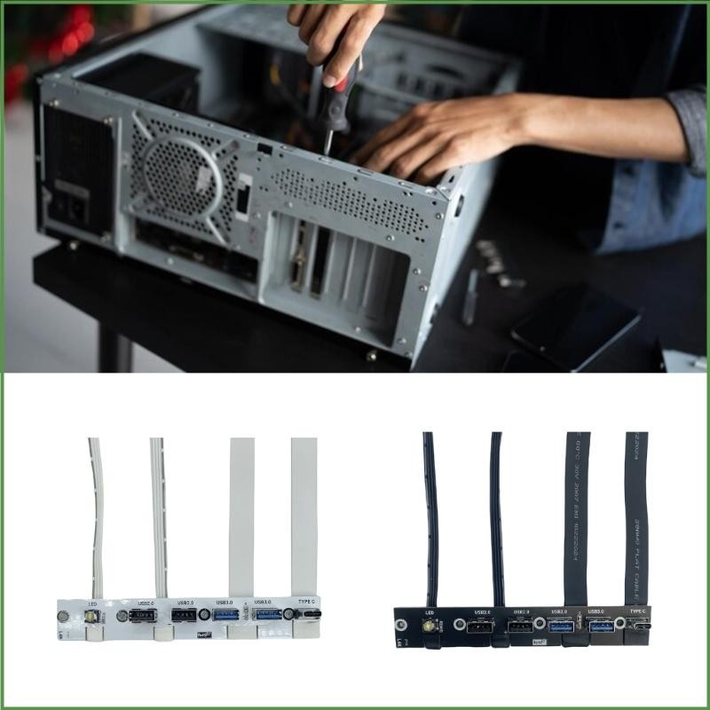 BON PC Case Front IO Module 5 พอร์ต USB รวมถึง USB C 20Gbps Data ...