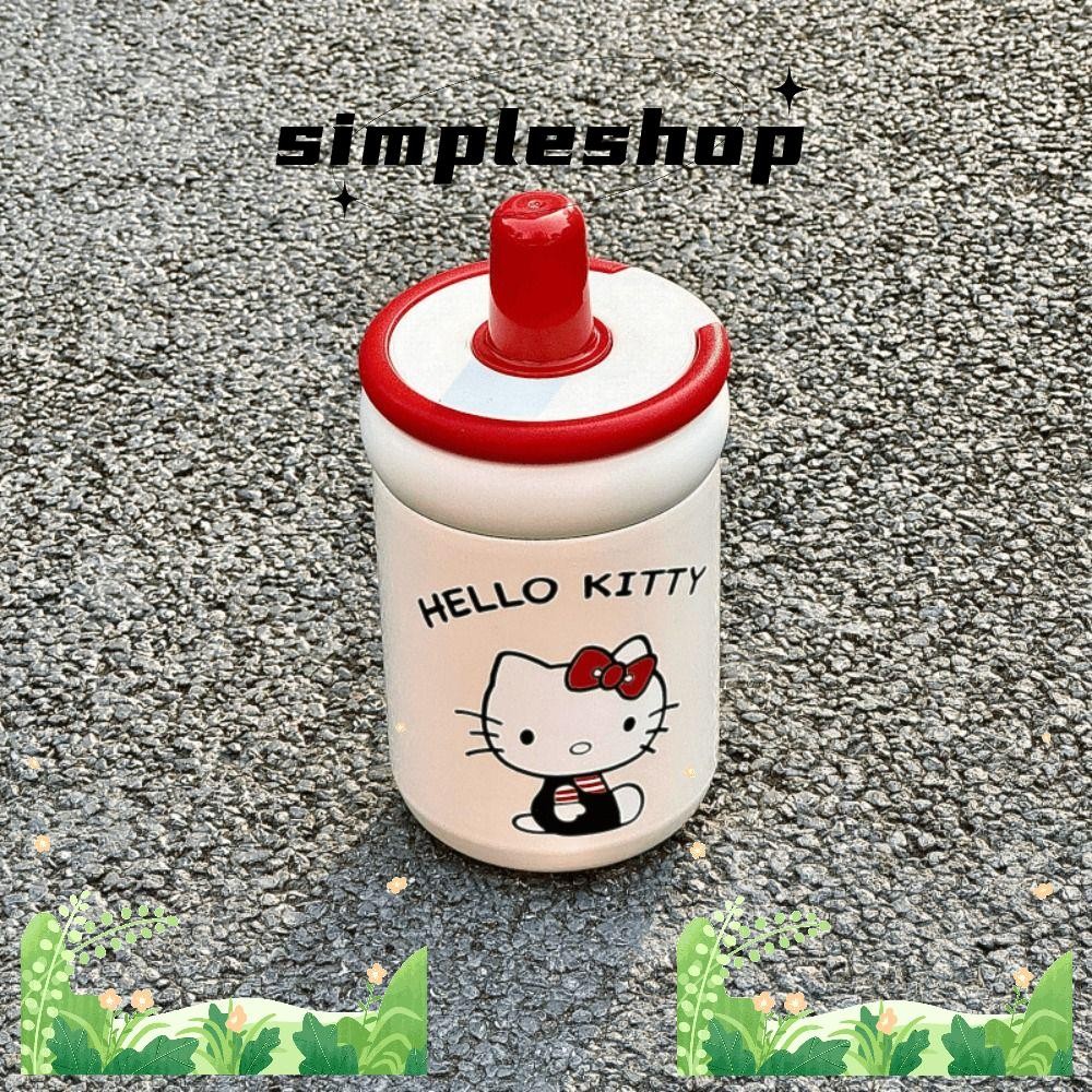 SIMPLESHOP ถ้วยฟางสูญญากาศ, ขวดน้ําหุ้มฉนวนลายการ์ตูนแมวดํา, ถ้วยดื่มสแตนเลส Hello Kitty 500 มล ...