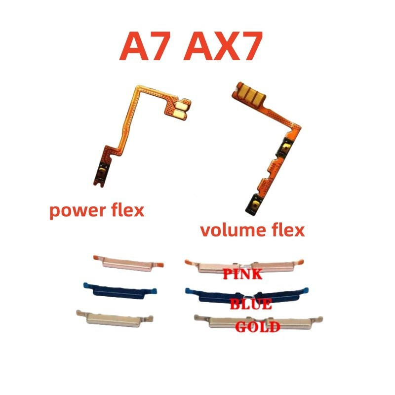 ปุ่มปรับระดับเสียงไฟ Flex สําหรับ OPPO A7 AX7 เปิด/ปิดปุ่มปรับระดับ ...