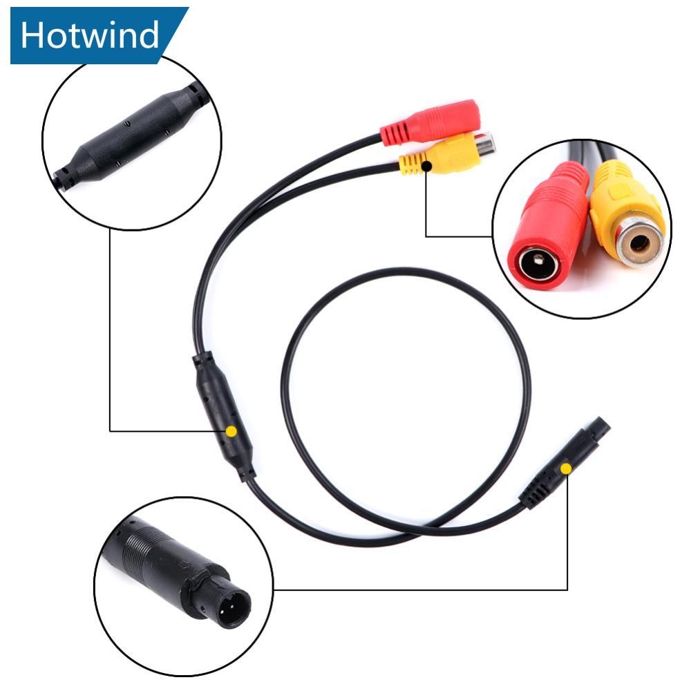 HW 4-Pin ชายสํารองย้อนกลับกล้องรถ Universal To CVBS RCA หญิงเชื่อมต่อ ...