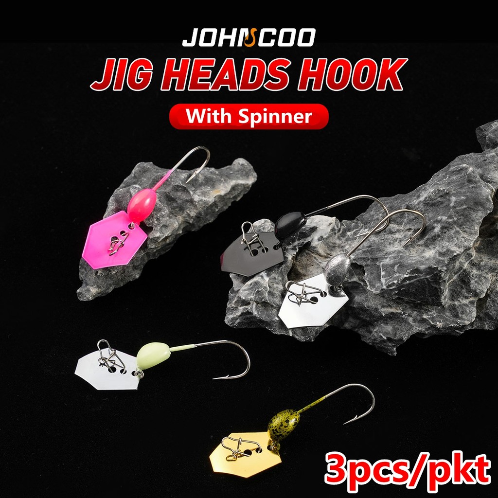 3 ชิ้น/pkt Lure Hook Spinner 4.5G Jig Head Hook พร้อม Spinner สำหรับ ...