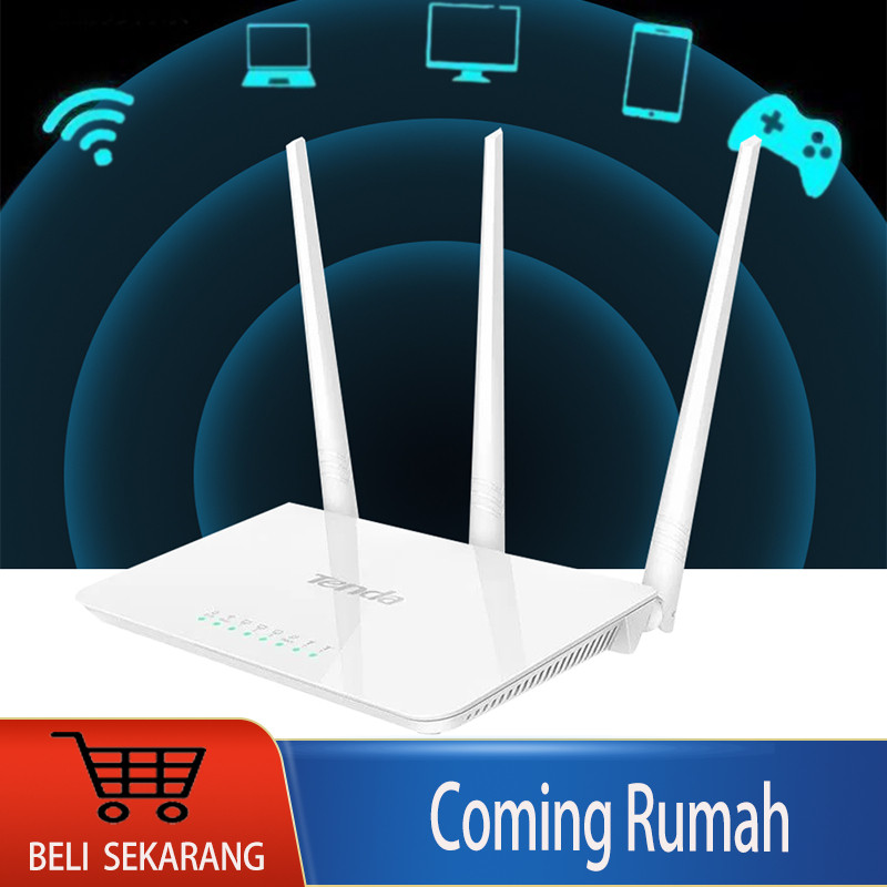 TENDA เต็นท์ F3 Wireless N Router Extender Access Point Repeater 300mbps 3 เสาอากาศ 3 พอร์ต Lan ...