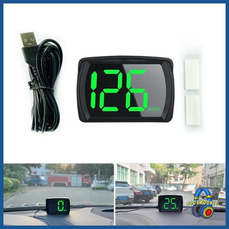 MOON Speedometer KMH MPH เครื่องวัดความเร็วดิจิตอลเครื่องวัด HUD Head ...