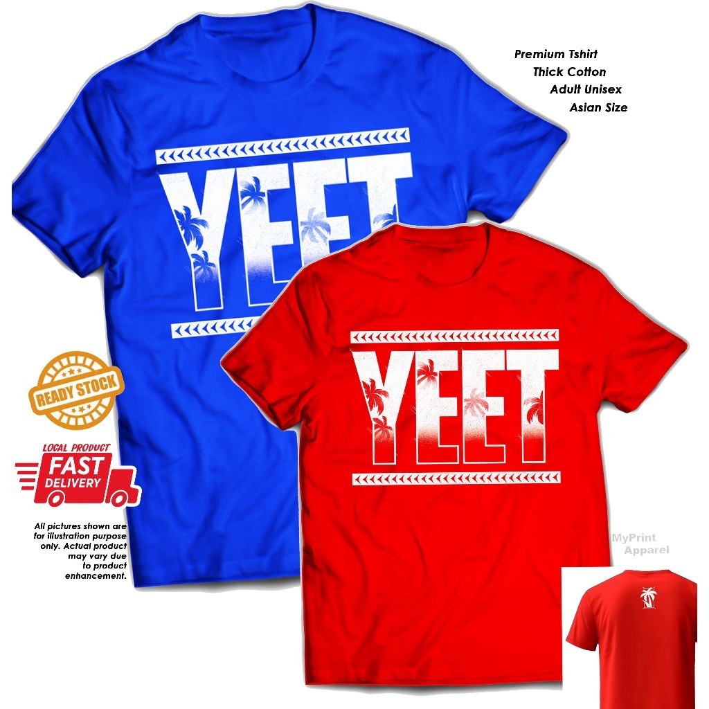 Wwe YEET Jey Uso Wrestling Blue Red Cotton 100% เสื้อยืดผ้าฝ้ายพรีเมี่ ...