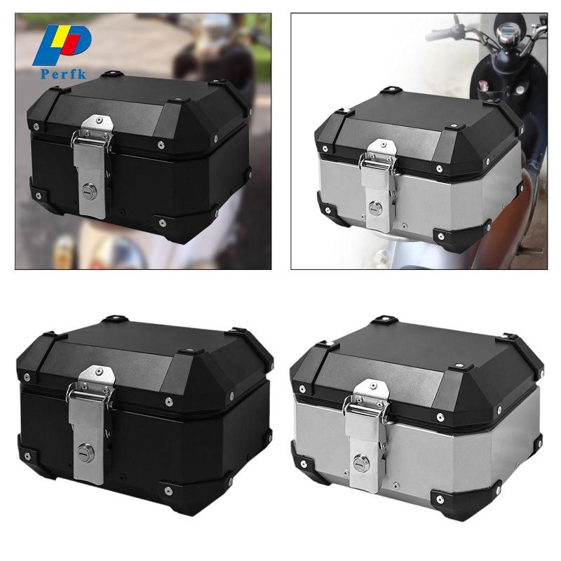 [yostkgr] Generic Motorcycle Top Case 10L Storage Trunk Waterproof Anti ...
