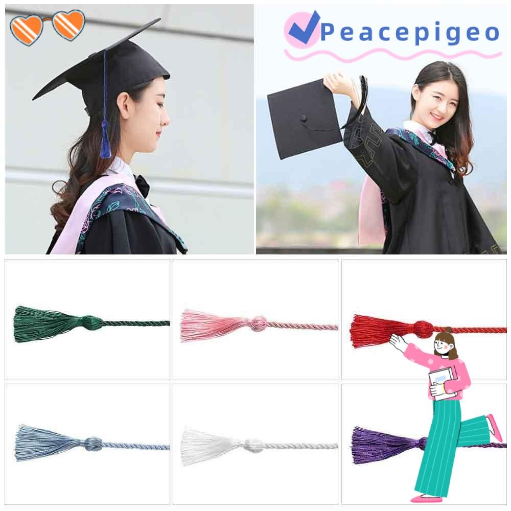 PEACEPIGEO 1 ชิ้นพู่สายตกแต่งเชือกโพลีเอสเตอร์นักเรียนสําเร็จการศึกษาฉลอง Photo Props อุปกรณ์ ...