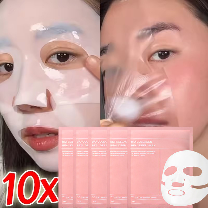 Hydrating Brightening Bio Collagen Split Type Face Masks Skin Care ...