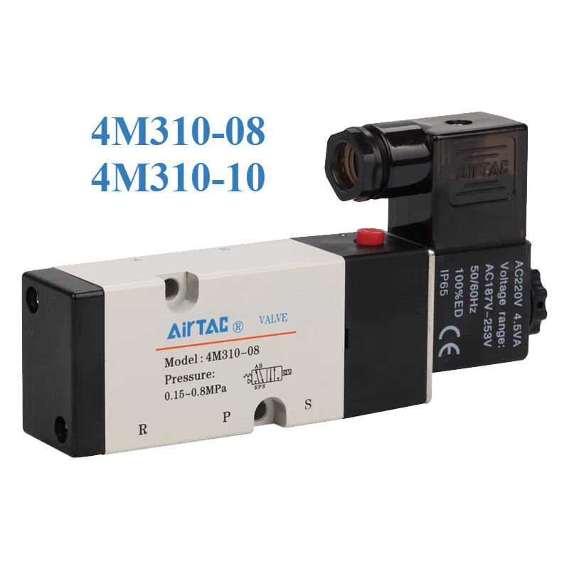 Airtac 4M310-08 4M310-10 นิวเมติกโซลินอยด์วาล์วควบคุมวาล์ว Two-Position ...