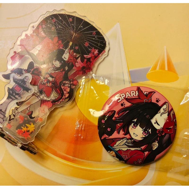 2 ชิ้น/เซ็ต Honkai: Star Rail Sparkle 58 มม.ป้ายอะคริลิก รูปขาตั้ง เข็ม ...