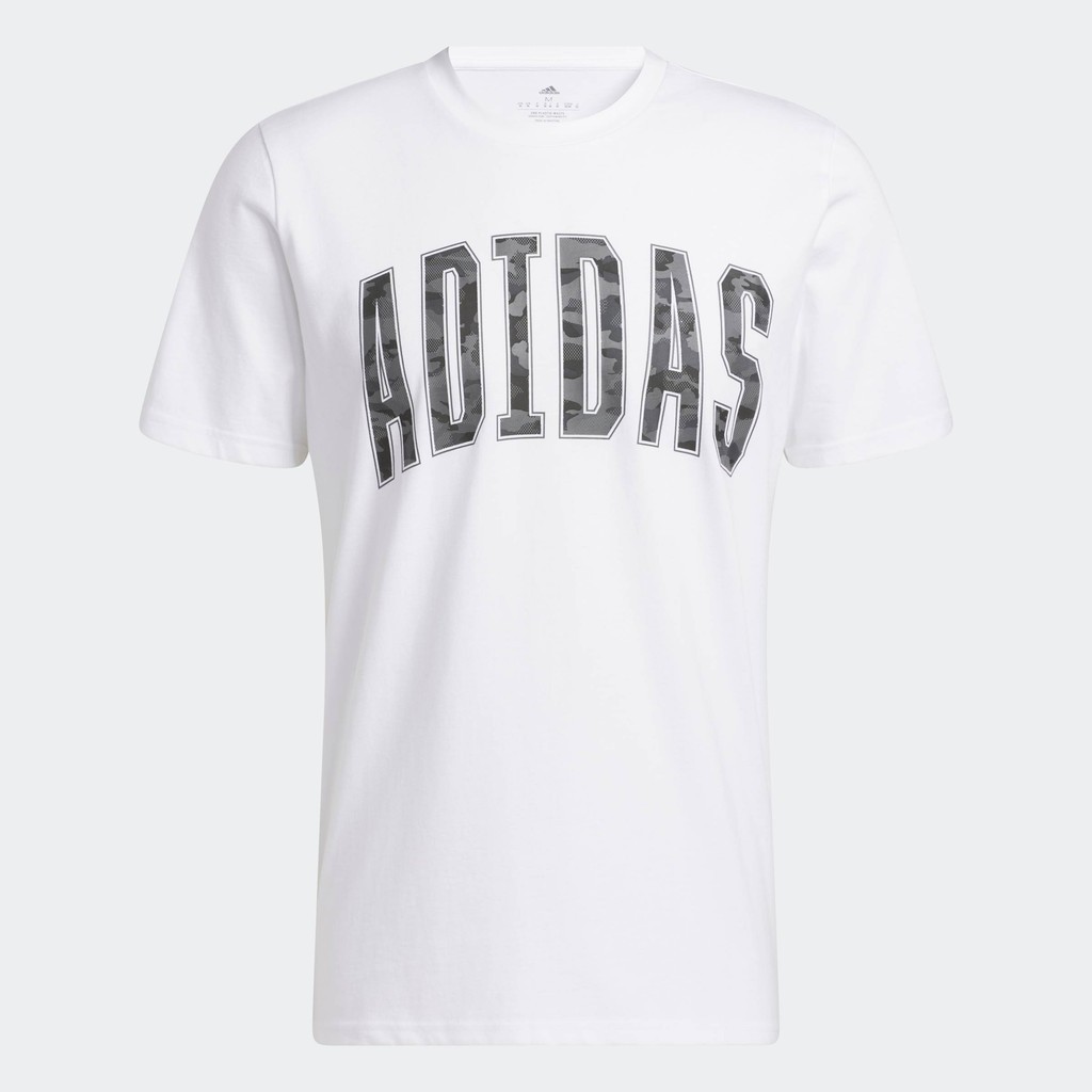adidas ไลฟ์สไตล์ เสื้อยืดลายพราง Sportswear ผู้ชาย สีขาว HA7211 ...