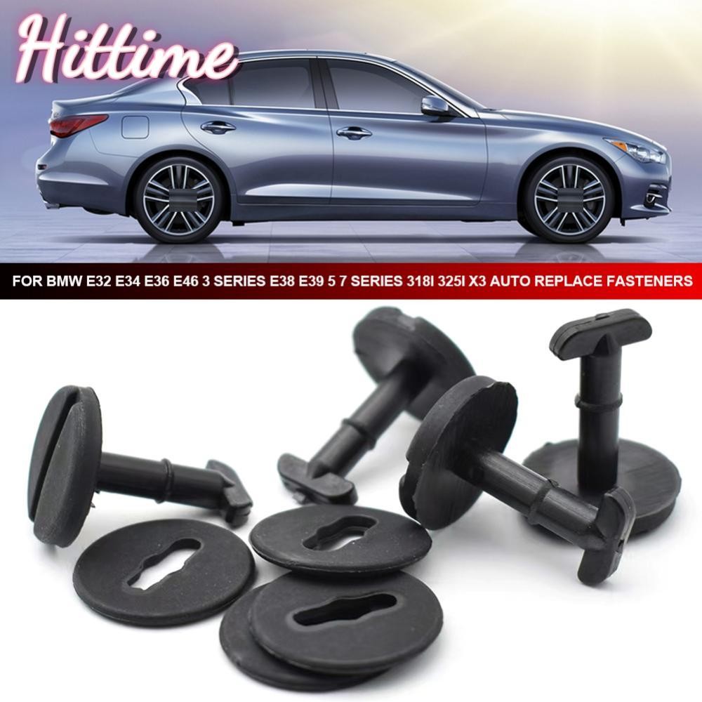HITTIME 10 ชิ้นพรมปูพื้นรถคลิป Twist ล็อคเครื่องซักผ้าสําหรับ BMW E32 E34 E36 E46 3 Series E38 ...