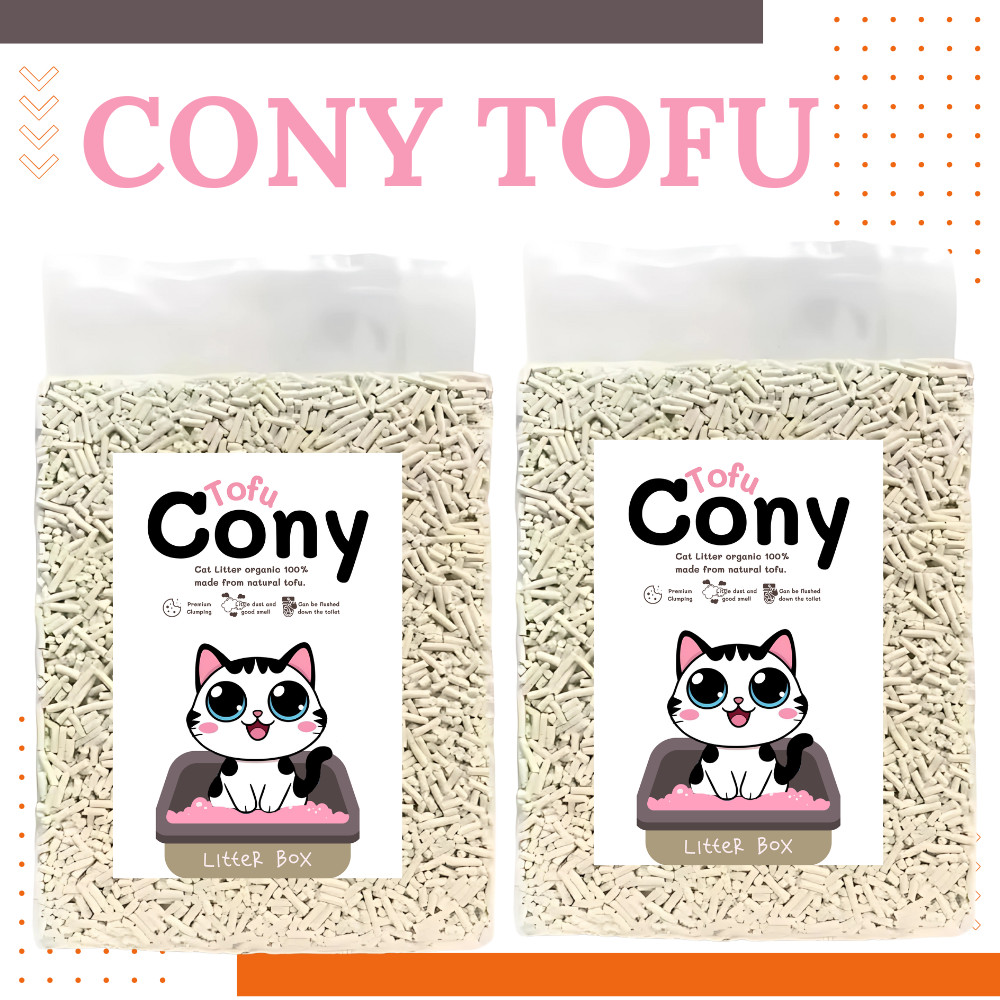 ทรายแมวเต้าหู้ แบรนด์ Cony น้ำหนักเต็ม 2 KG ผลิตจากเต้าหู้เกรดพลีเมียม ทิ้งชักโครได้ เก็บกลิ่น ...