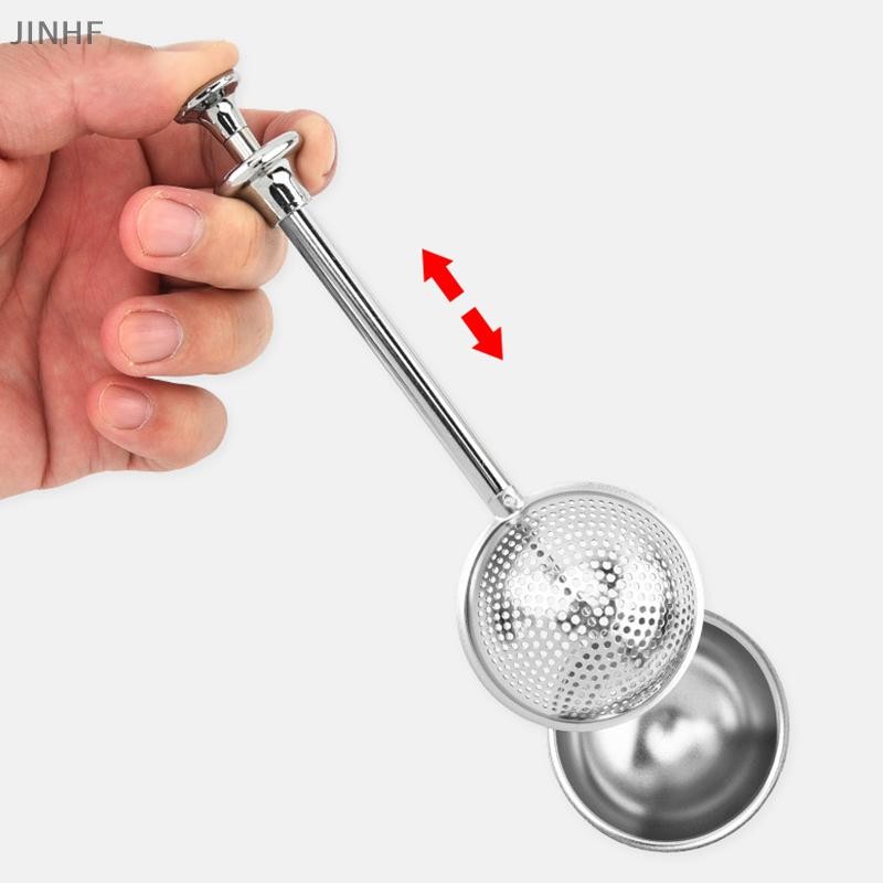 [BestBuyshop] Telescopic Ball Tea Infuser สแตนเลสกรองชาตาข่ายช้อนชากรอง ...
