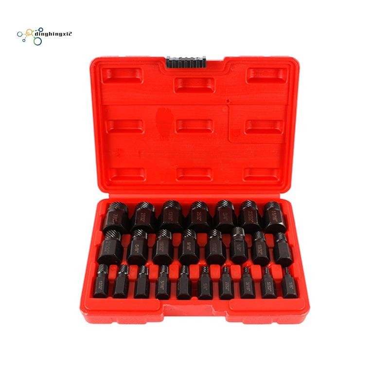 25 ชิ้นสกรู Extractors Hex Shank Imperial สกรู Remover เครื่องมือ ...