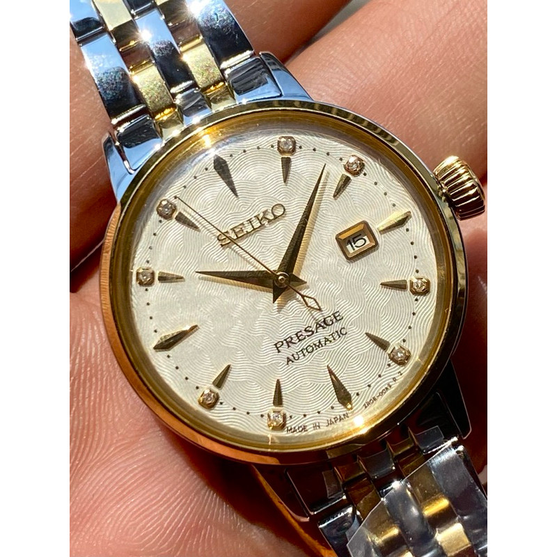 นาฬิกาข้อมือ Seiko Ladies Presage Automatic Light Blue dial Silver ...