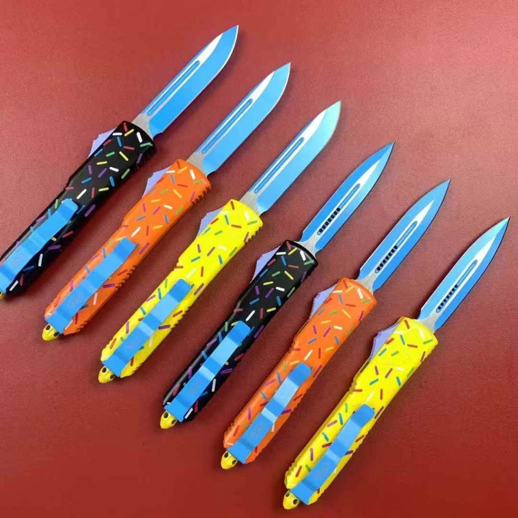 Microtech ไมโครเทคโนโลยี UT Donuts (ด้ามอลูมิเนียมสังกะสี) วัสดุขอบ D2 ...