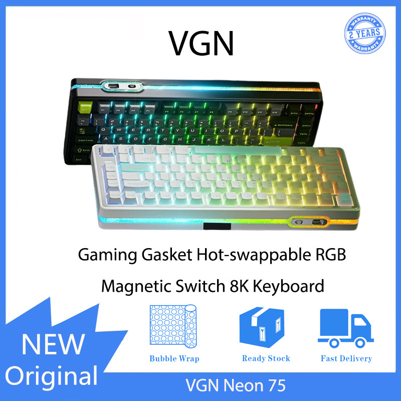 VGN Neon 75 ปะเก็นสําหรับเล่นเกม สวิตช์แม่เหล็ก RGB แบบถอดเปลี่ยนได้ คีย์บอร์ด 8K | Shopee Thailand