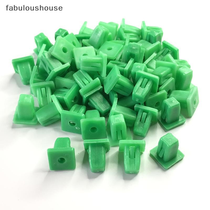 FLTH 50/100pcs สีขาวสแควร์ Auto Fasteners กันชนอัตโนมัติ Fastener Rivet ...
