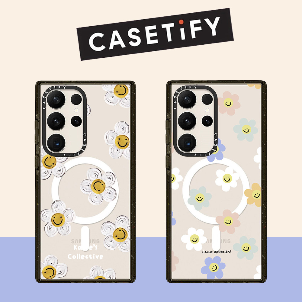 Magnetic Smile ดอกไม้อะคริลิค Hard Samsung สําหรับ Samsung Galaxy S25 ...