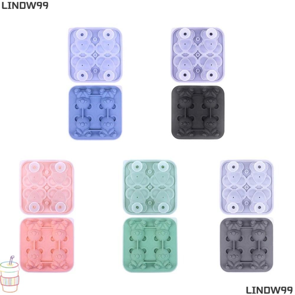 LINDW แม่พิมพ์ไอติม, 4 ช่องซิลิโคน Koala Ice Mold, ตลกอาหาร-เกรด Easy ...