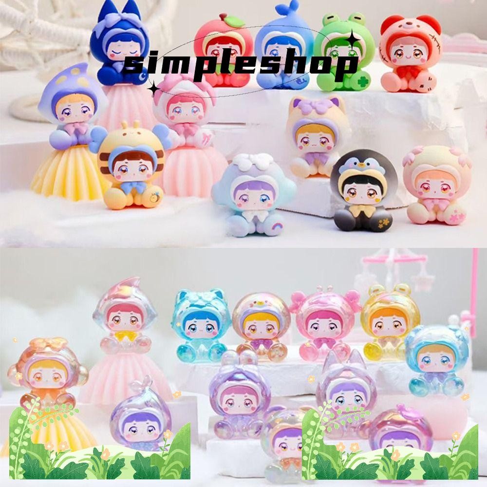 SIMPLESHOP กล่อง 24 ชิ้น, แต่งตัวไดอารี่ซีรีส์กล่องกระต่าย, PVC Lili เดสก์ท็อปเครื่องประดับเด็ก ...