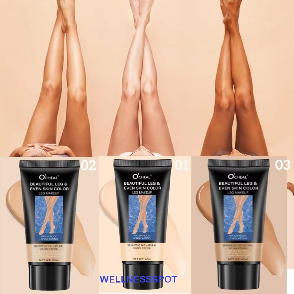 WELLNESSSPOT แต่งหน้าขา, Moisturizing Tanning Intensifier Body Leg Tanning Oil, แบบพกพาในร่ม ...
