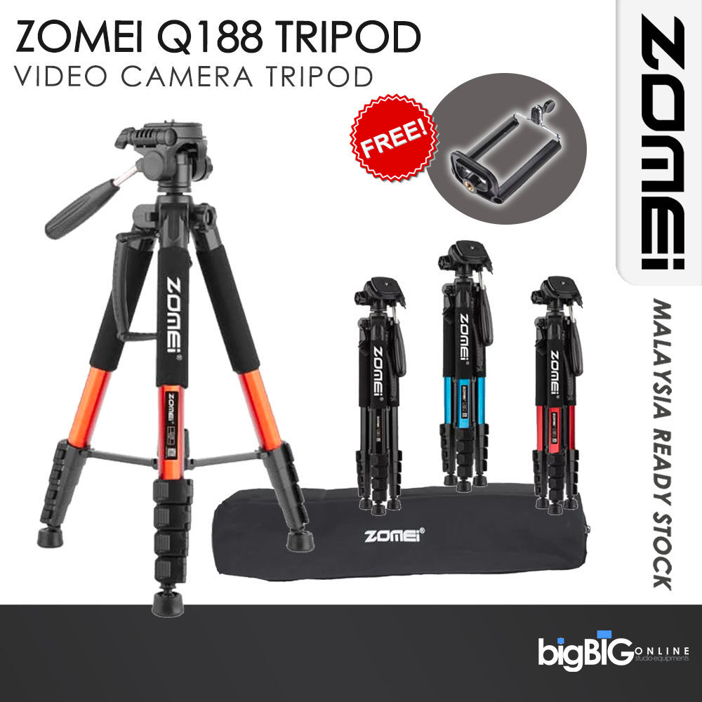ZOMEI Q188 188 ซม.ขาตั้งกล้อง Heavy Duty ขาตั้งขาตั้งกล้องสูง ...