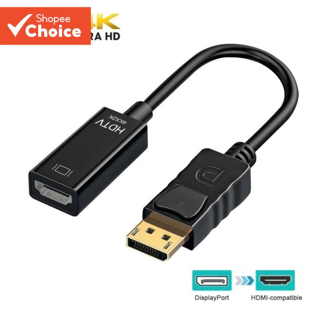 [Shopee Choice] 4K DisplayPort to HDMI-เข้ากันได้กับอะแดปเตอร์แปลงพอร์ต ...